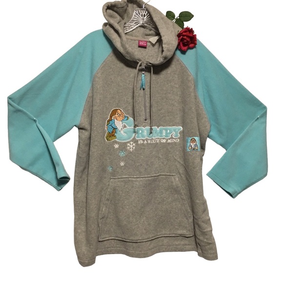 Disney | Tops | Grumpy Fleece Pullover Hoodie The Wonderful World Of ...